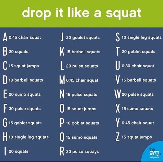 Spell out your name and complete the random workout, aim for 3 rounds ...