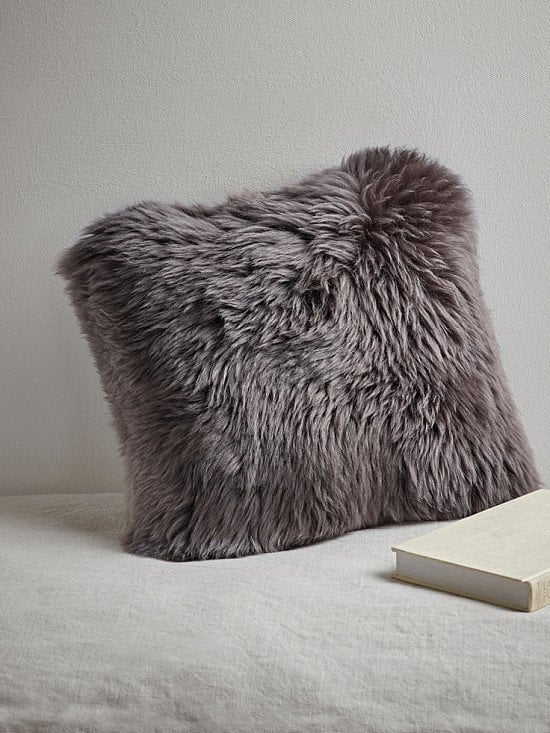 50% OFF Sumptuous Sheepskin & Suede Cushion - Mink! | Cox & Cox Deal