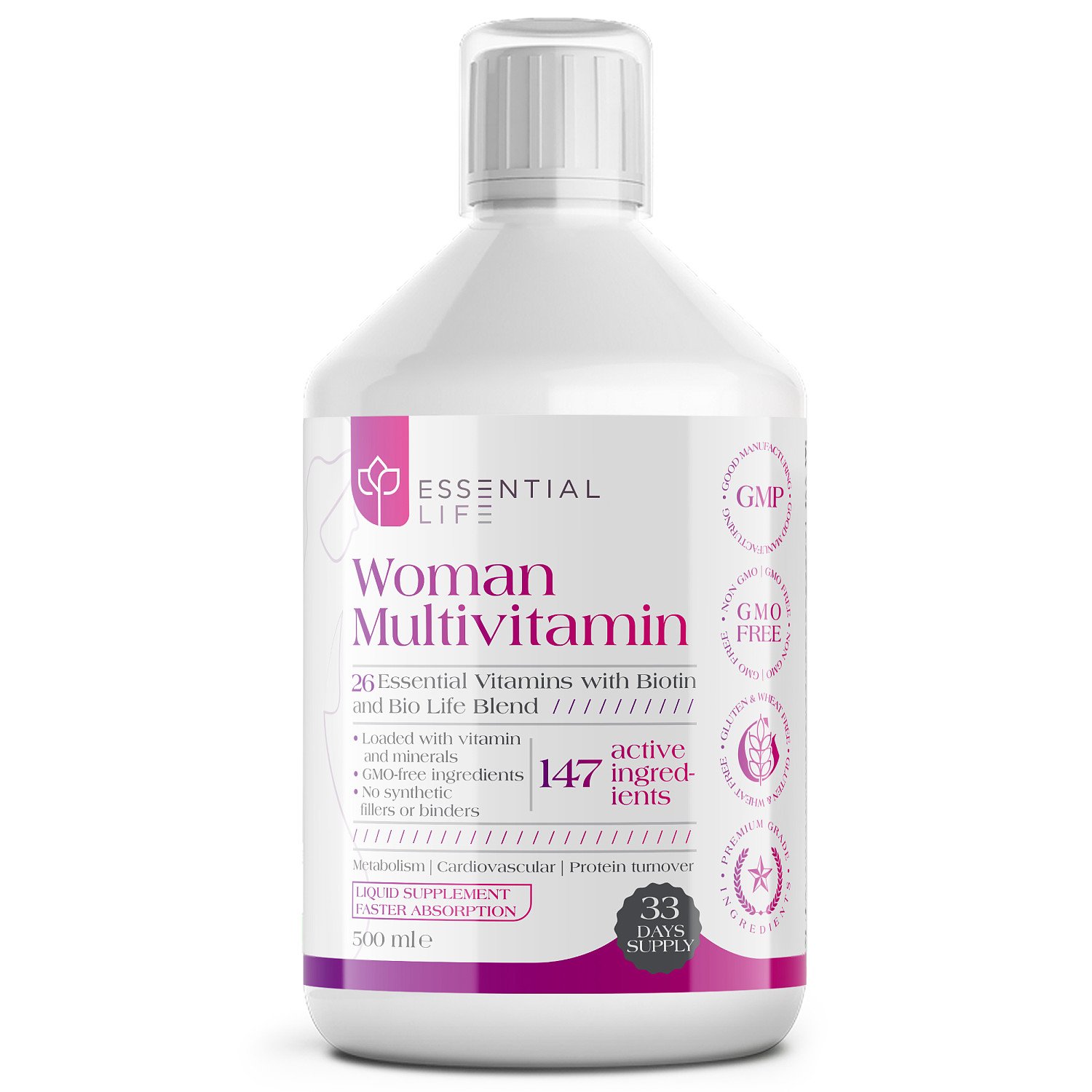 Essential Life Women’s Multivitamins – Liquid Multivitamin | Global ...