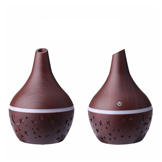 300ML Electric Led Oil Essential Aroma Diffuser Hollow Star Moon ...