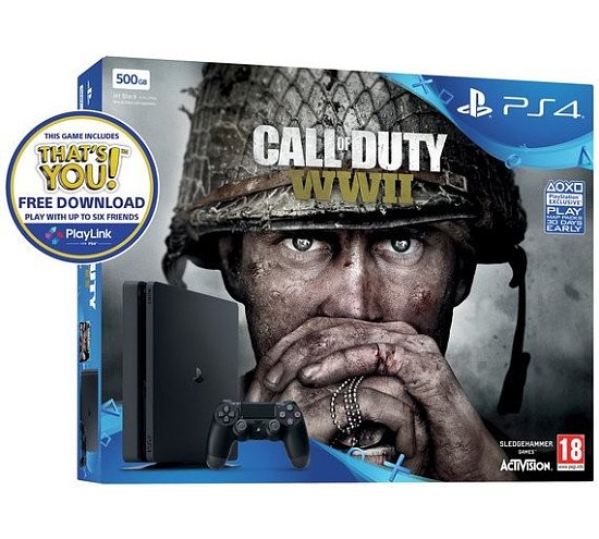 PS4 Console 500GB with the New Call of Duty WWII | Argos Deal